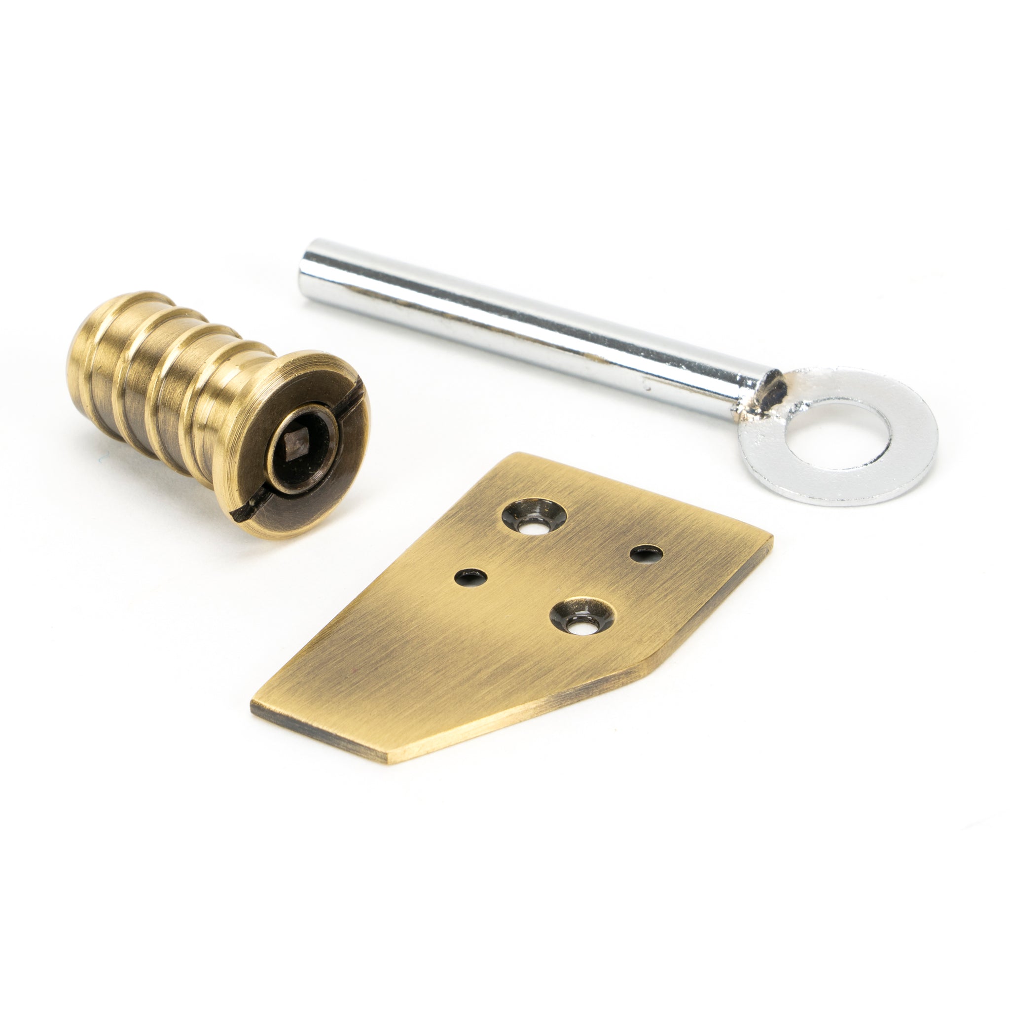 From The Anvil Aged Brass Key-Flush Sash Stop – Smithys Direct